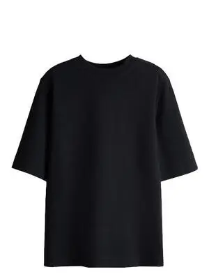 H&m Pima Cotton Interlock Jersey T-Shirt Black