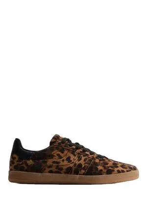 H&m Low-profile Lace-up Sneakers - Brown/leopard Print