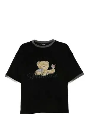 We11Done Teddy Bear Print T-shirt - Black