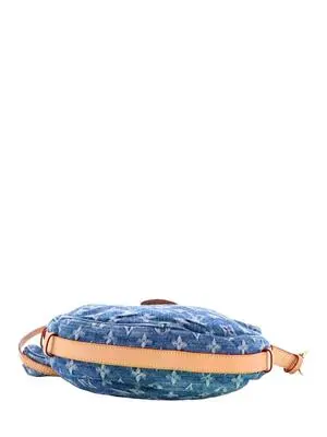 LOUIS VUITTON Croissant Nm Monogram Denim Mm Hobo Bag - Blue