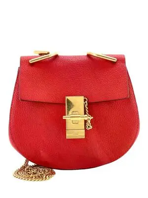 Chloé Drew Leather Mini Crossbody Bag - Red