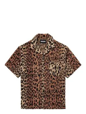 NEIGHBORHOOD Hippopotamus Leopard-print Cotton-blend Terry Shirt - Brown