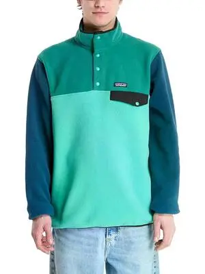 Patagonia Synchilla Snap-t Color-block Sweatshirt - Green