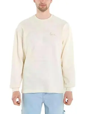 KARL KANI Waffle Knit Long-sleeved T-shirt - Neutrals