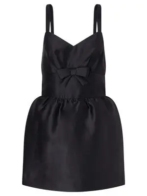 SHUSHU/TONG Bow-detailed Crepe Mini Dress - Black