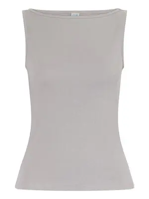 FLORE FLORE Timmi Ribbed Organic Cotton Tank - Gray