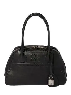 Miu Miu Vivant Nappa Leather Top Handle Bag - Black