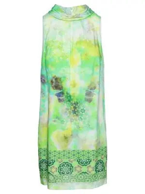 CONQUISTA Sleeveless Printed Cotton Dress - Green