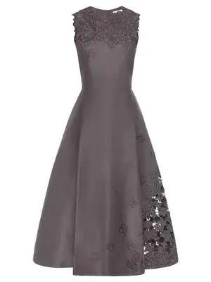 Oscar De La Renta Orchid Threadwork Mini Shift Dress In Multi - 60% Off |  Editorialist