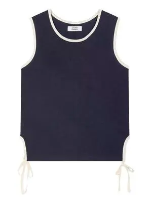 STUDIO TOMBOY STUDIO TOMBOY Contrast Trim Side Tie Top