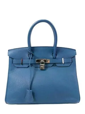 Hermès Hermès Birkin 30 Togo Leather Handbag Blue
