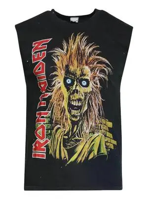 MadeWorn Iron Maiden Cut Off Tank Top - Black