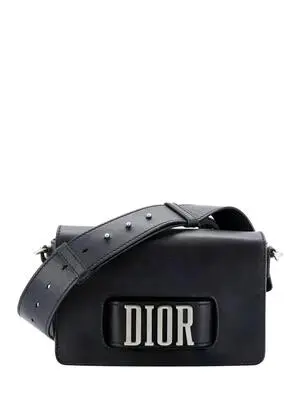 Dior Dioevolution Flap Bag Leather Medium Shoulder Bag - Black