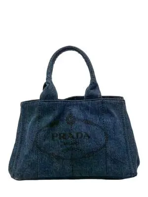 Prada Denim Satchel - Blue