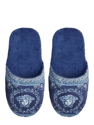 Versace I ♡ Baroque Slippers - Blue