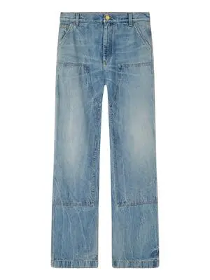 Versace Carpenter Jeans In Light Stonewash Denim - Blue
