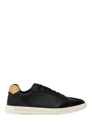 Versace Greca Court Sneakers - Black+gold