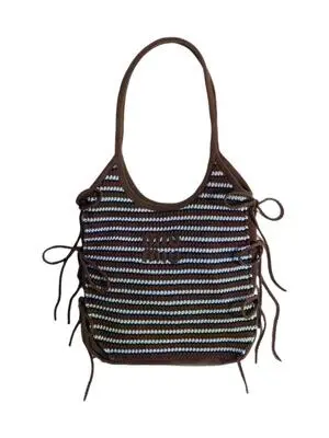 Miu Miu Ivy Crochet Bag - Brown