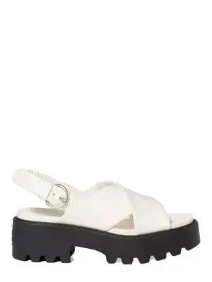 MIU MIU Miu Miu Gabardine Platform Sandals