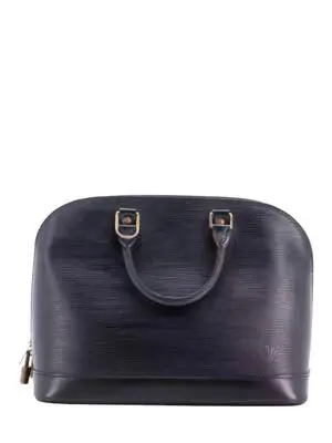 LOUIS VUITTON Epi Leather Alma Pm Satchel - Black