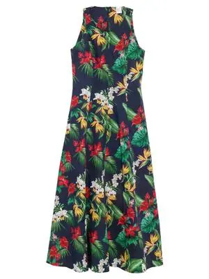 ARCHIVIO '67 Floral Print Sleeveless Dress - Blue