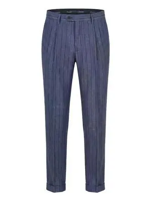 DRUMOHR Pinstripe Pleated Trousers - Blue