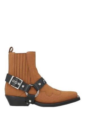GANNI Cowboy Ankle Boots - Tan