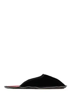 MAISON MARGIELA Velvet Mules With Grosgrain Trims - Black