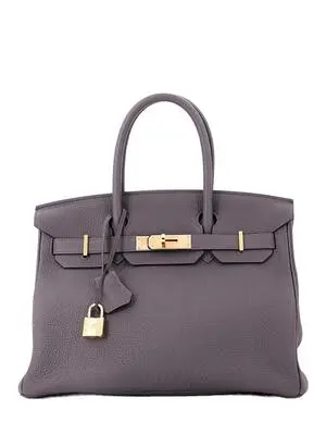 Hermès Birkin 30 Handbag Grey Togo With Rose Gold Hardware Etain
