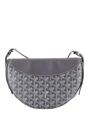 Goyard Hirondelle Shoulder Bag Coated Canvas And Leather Gray