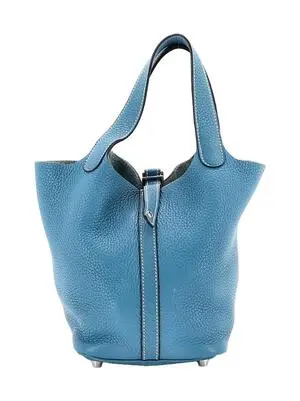 Hermès Pm Picotin Bag Clemence Blue