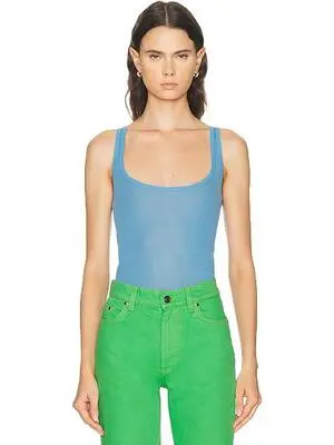 Versace Rib Tank Top - Sky