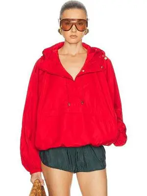 RÓHE Volume Silk Blend Anorak Jacket - Red