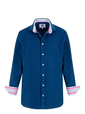 KOY CLOTHING Dark Cord Shirt - Blue