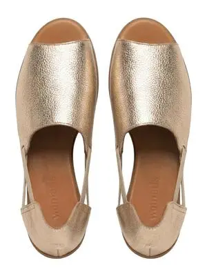WOMADS Brilliant Peep Toes Metallic - Gold