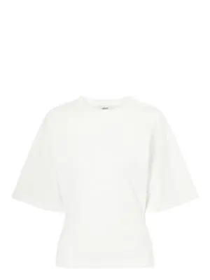 AGOLDE AGOLDE Storey Gathered Cotton-Jersey T-Shirt White