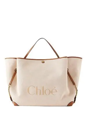 Chloé Canvas And Leather Tote Bag - Neutrals