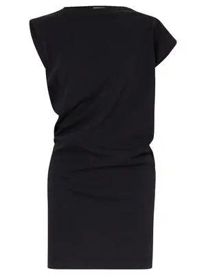 AGOLDE Beth Cotton-jersey Mini Dress - Black