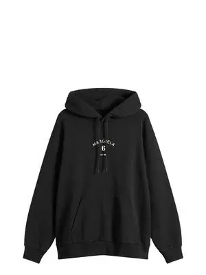 MAISON MARGIELA Printed Cotton Jersey Hoodie - Black