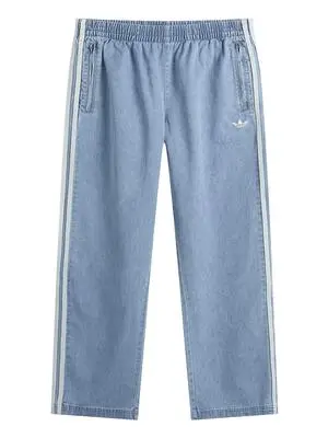 Adidas Denim Firebird Track Pants Light Blue