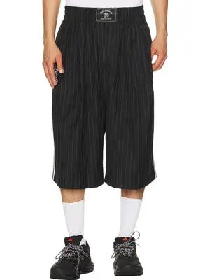ADIDAS ORIGINALS X Willy Chavarria Pinstripe Shorts - Black