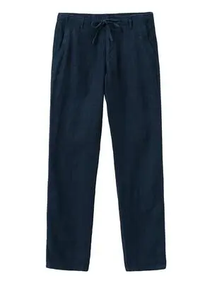 PINK HOUSE Linen Trousers With Drawstring Waist - Blue