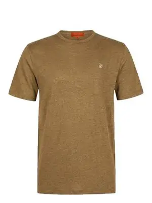 MAISON TANGERINE Neutrals Linen T-shirt Olive Green For - Brown
