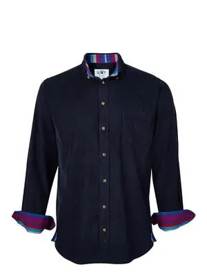 KOY CLOTHING Dark Navy Cord Shirt - Blue