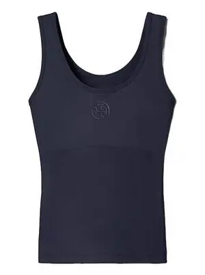 Tory Burch Embossed Logo Tennis Tank - Medium Navy