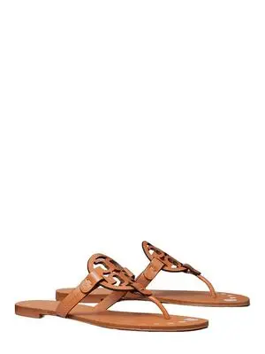 Tory Burch Miller Nail Polish Thong Sandals Maple Syrup