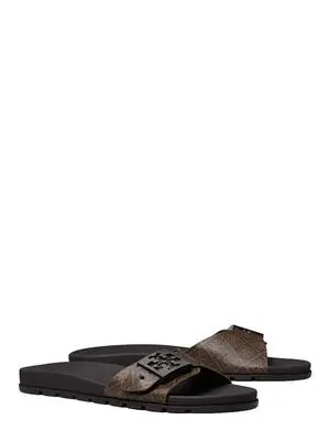 Tory Burch Mellow Buckle Slide Sandals - T Mono French Press/french Press