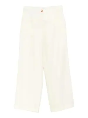BARBA NAPOLI Elasticated Waist Wide-leg Trousers - Neutrals