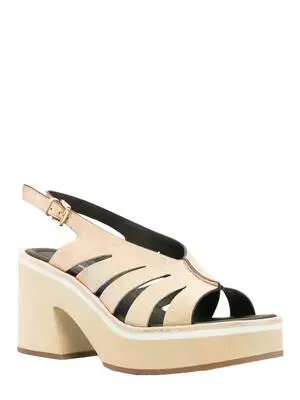 BRUNO PREMI Cut-out Platform Sandals - Neutrals
