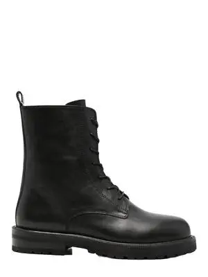 ADRIANNA FERETTI Lace-up Round Toe Boots - Black
